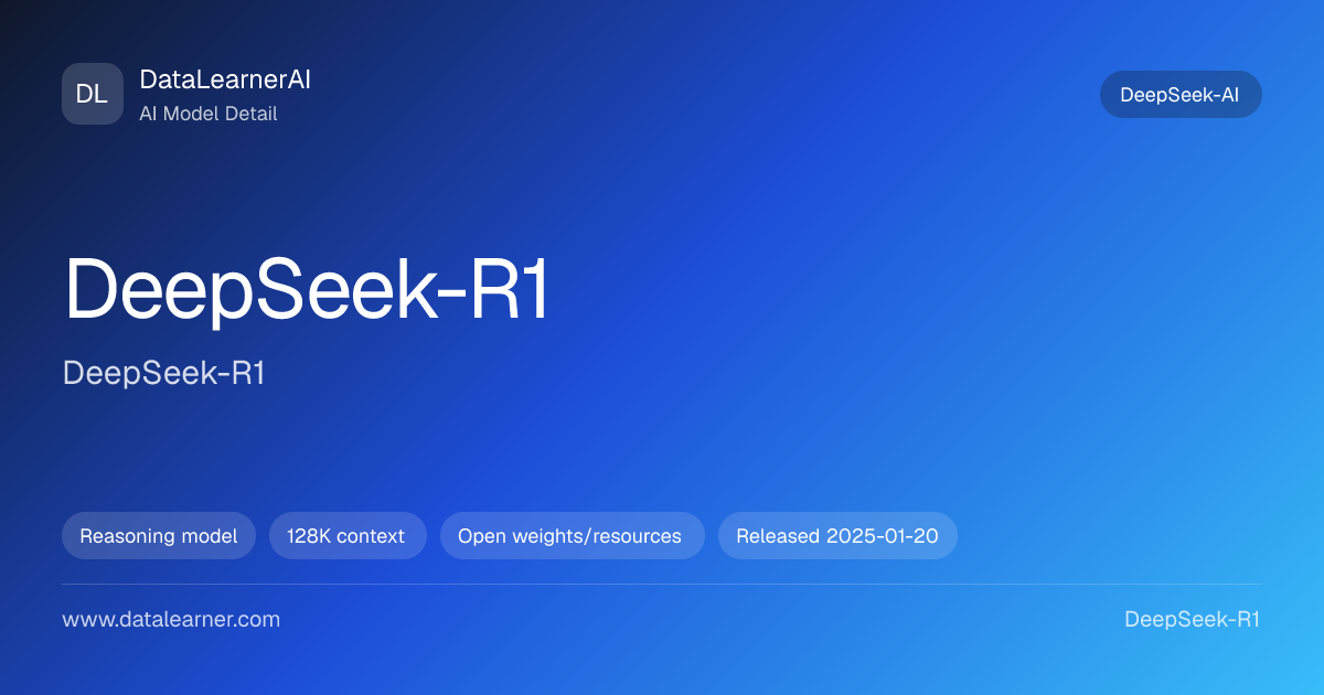 DeepSeek-R1：评测、参数、下载与模型卡 | DataLearnerAI