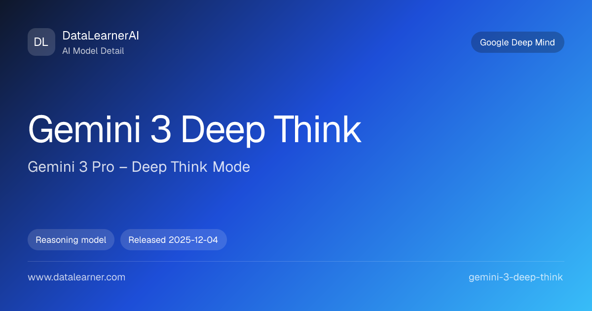 Gemini 3 Deep Think：评测、参数与模型卡 | DataLearnerAI